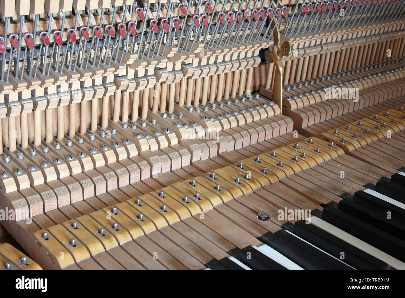 View inside a piano Stock Photo - Alamy
