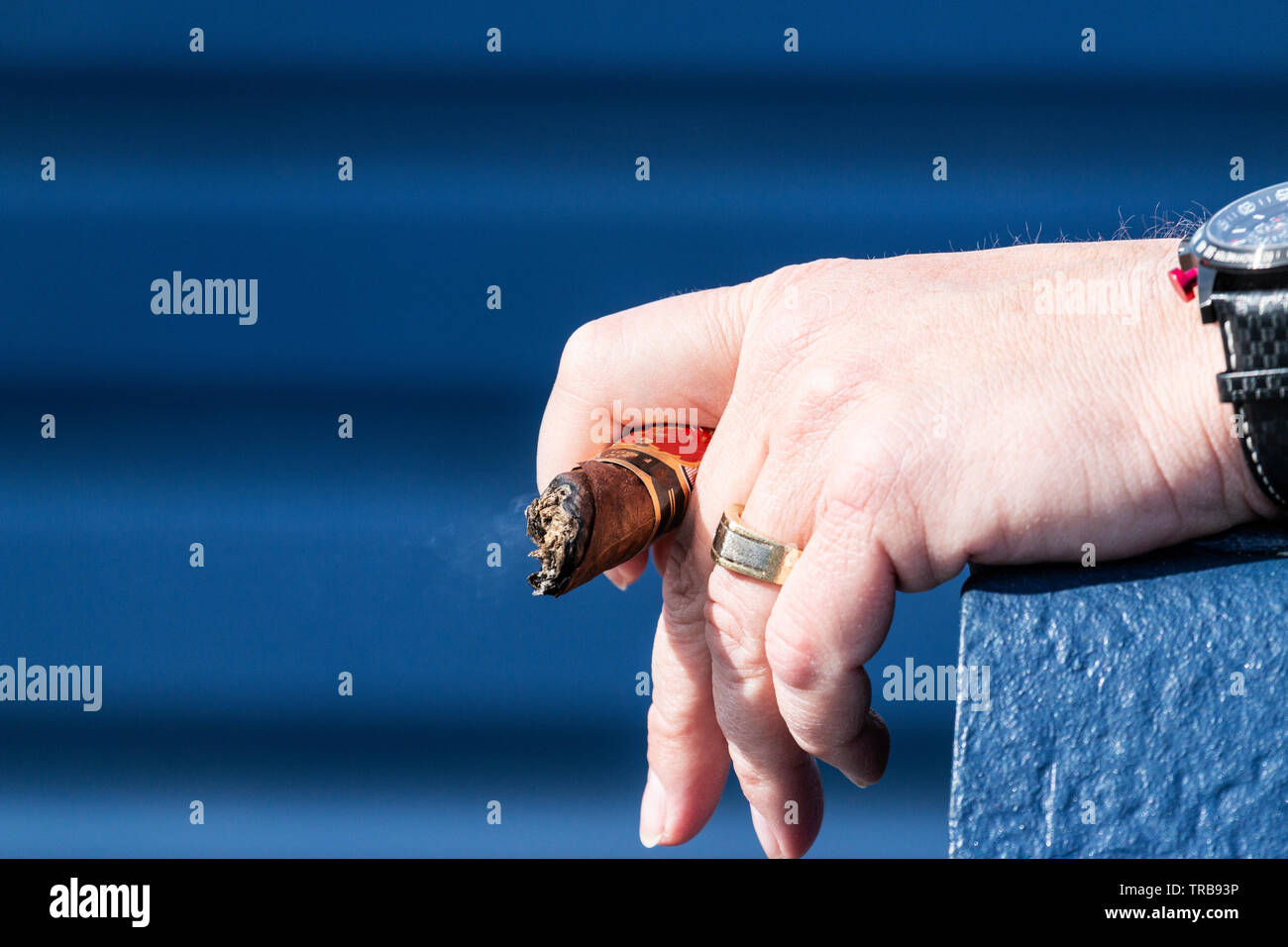 Hand holding cigar hi-res stock photography and images - Alamy