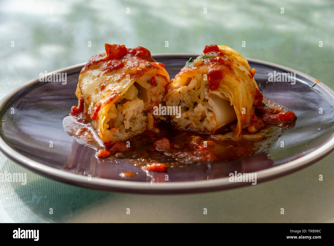 Cabbage leaves stuffed rice hi-res stock photography and images - Alamy
