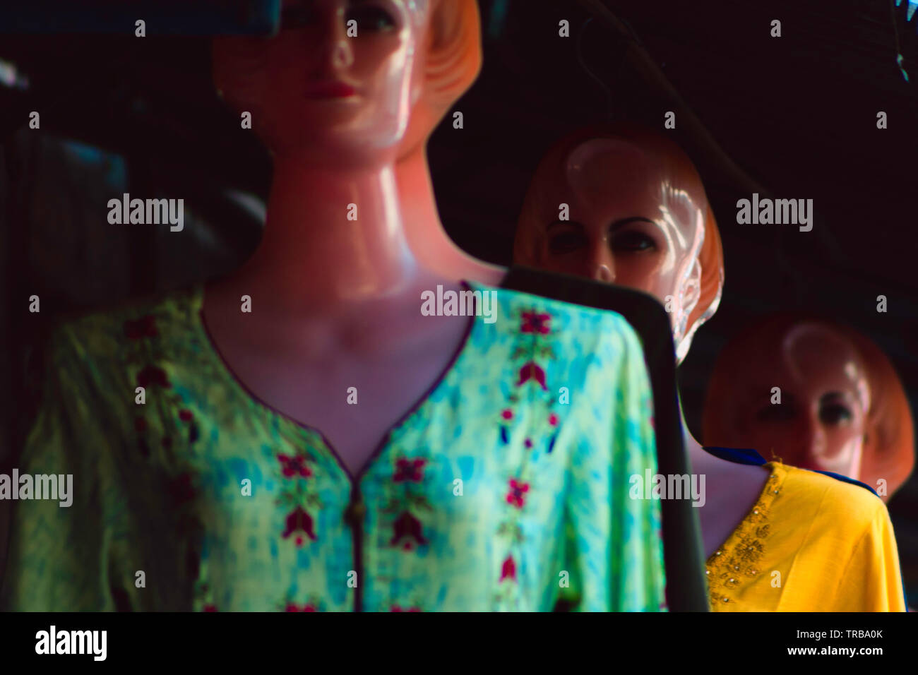 Mannequins seent in the street Stock Photo - Alamy