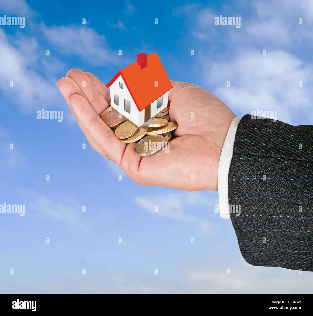 house in hand Stock Photo - Alamy