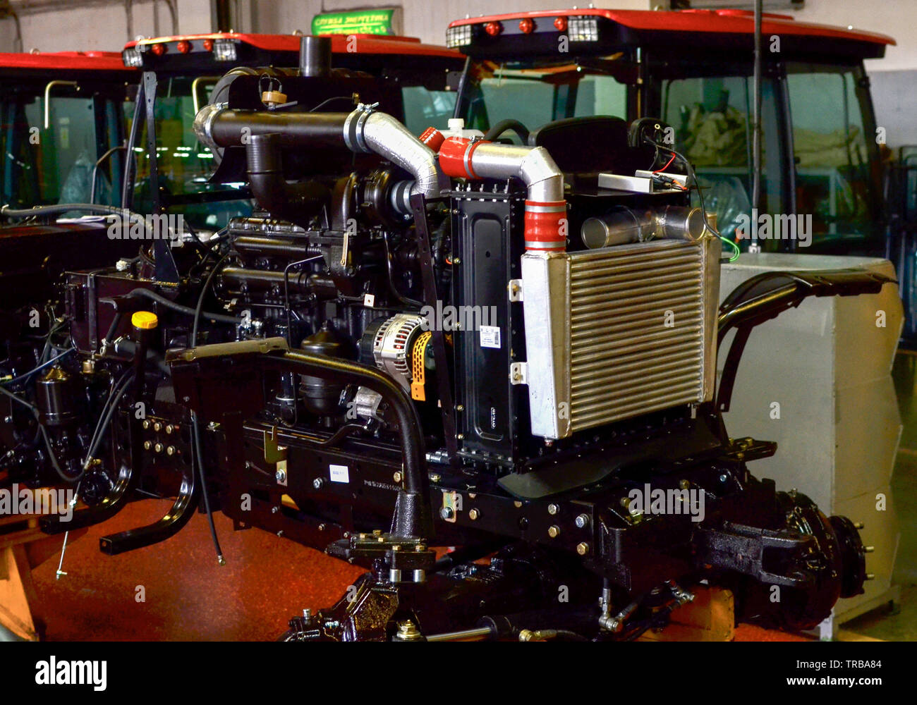 Tractor Manufacture work. Assembly line inside the agricultural ...