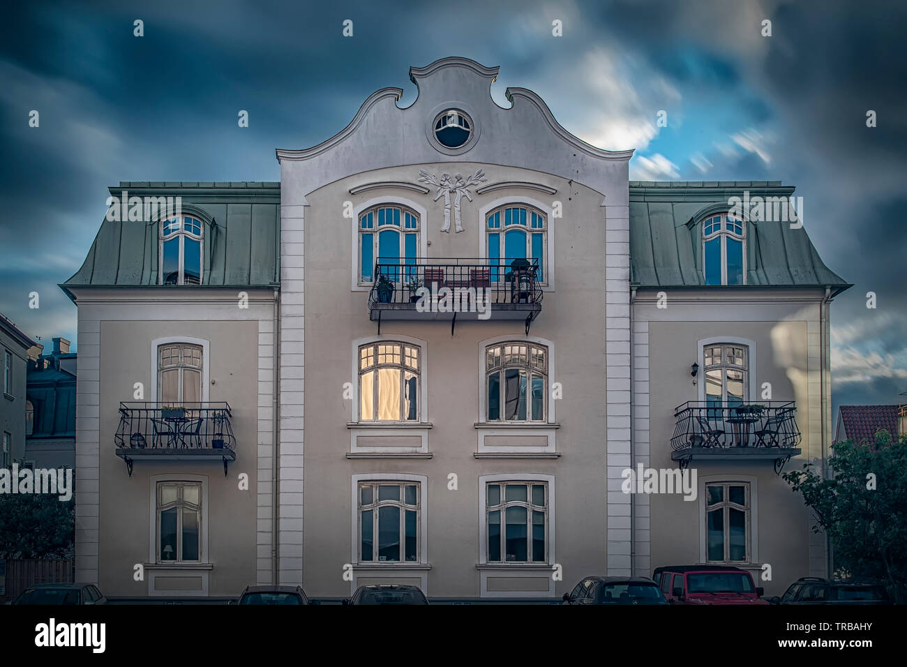An art nouveau mansion house in the Swedish city of Helsingborg Stock ...