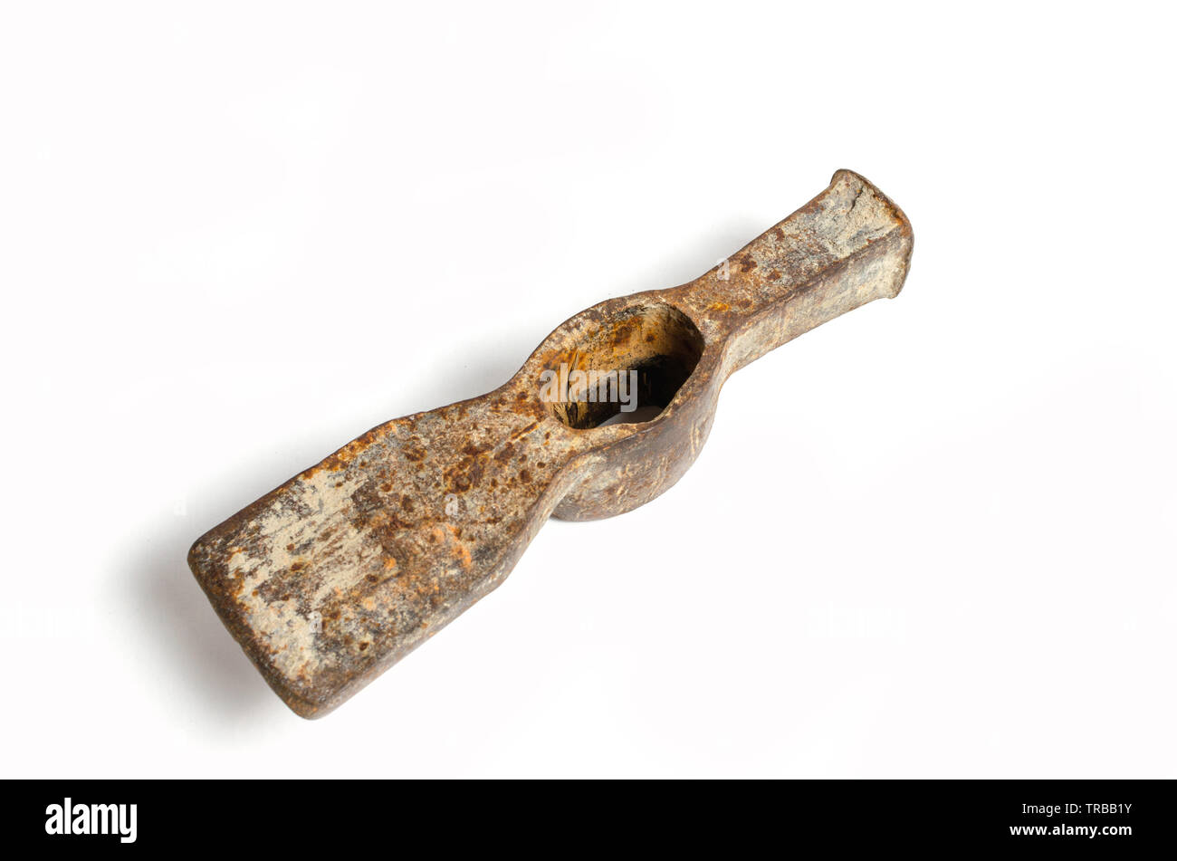 Old rusty hammer on white background. Retro tool Stock Photo - Alamy