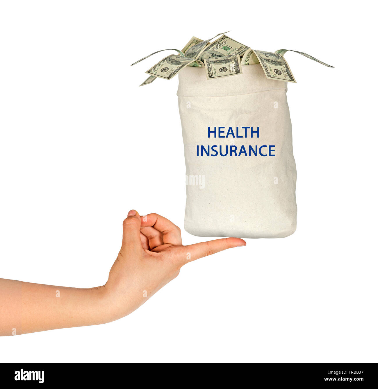 Bag with health insurance Stock Photo - Alamy