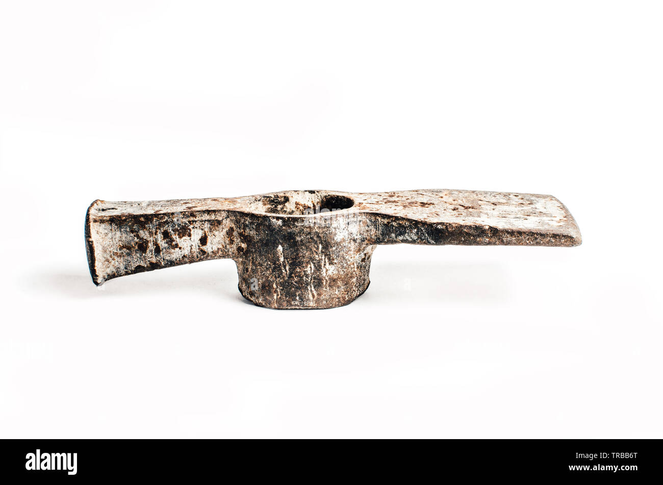 Old rusty hammer on white background. Retro tool Stock Photo - Alamy