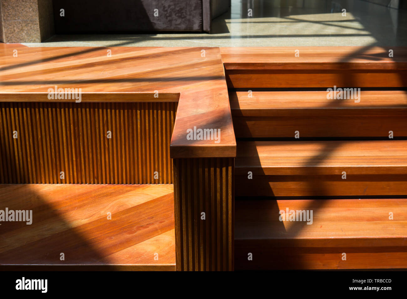 Platform and steps in Esplanade Theatre, Singapore Stock Photo - Alamy