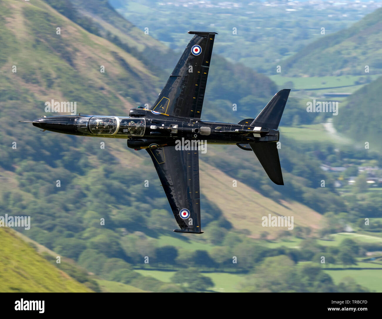 Royal Air Force, Hawk T2 aircraft, low level at Corris Corner Stock ...