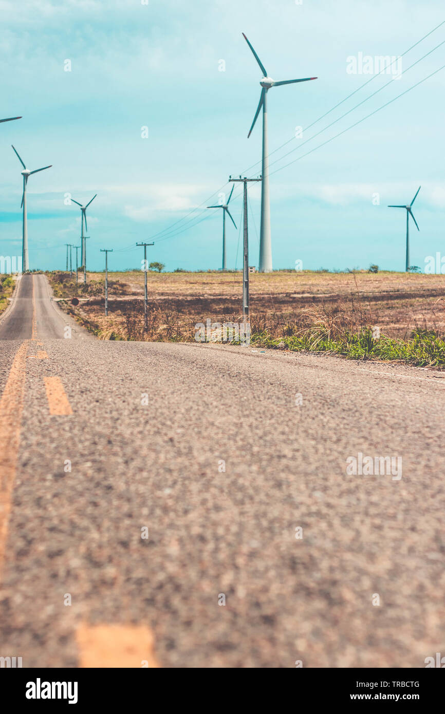 Windpower road hi-res stock photography and images - Alamy