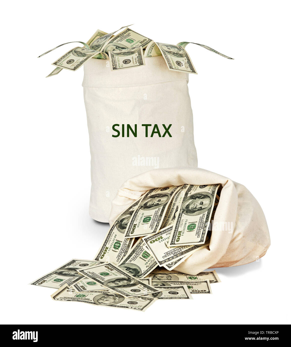 Bag with sin tax Stock Photo - Alamy