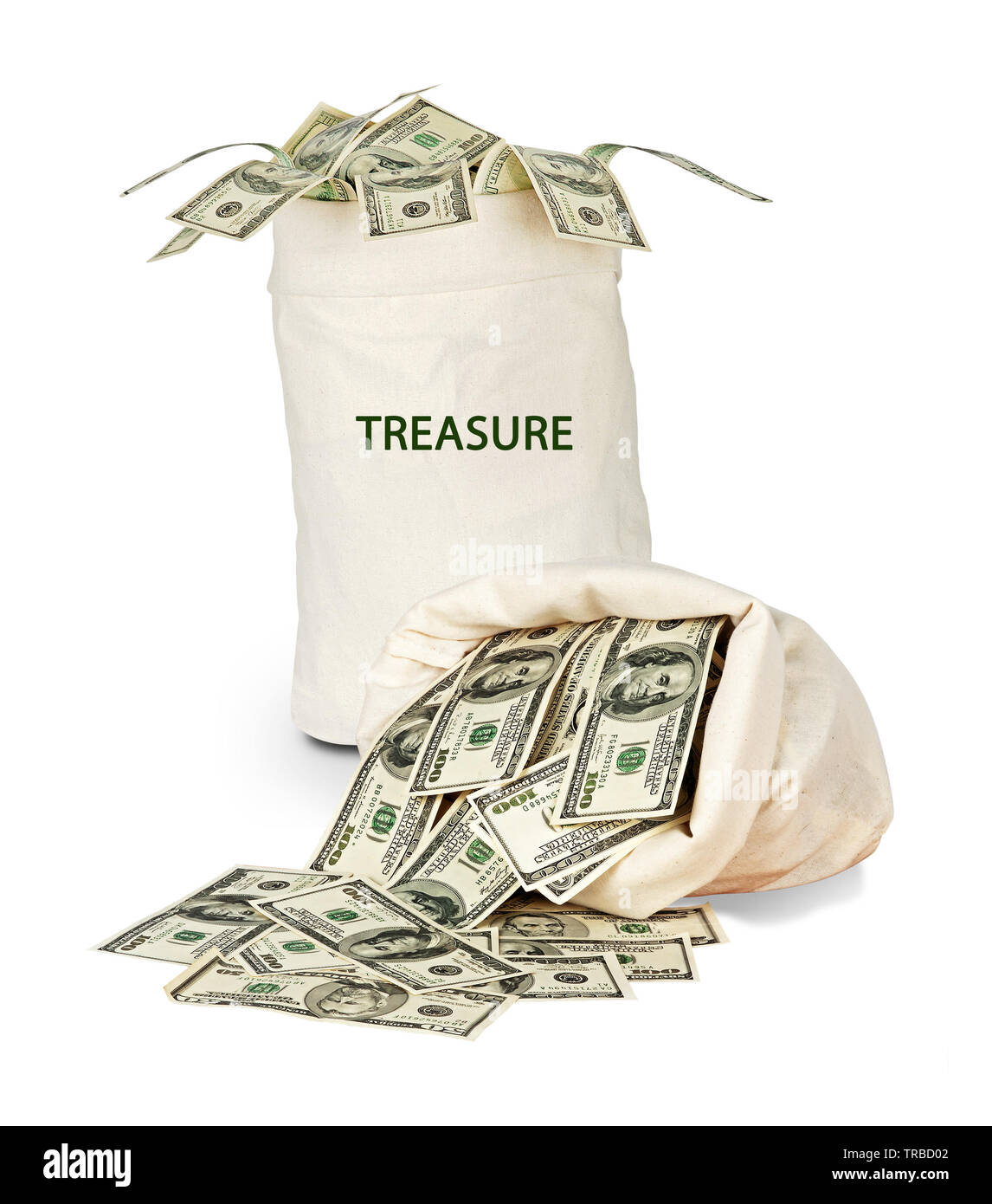 bag with treasure Stock Photo - Alamy