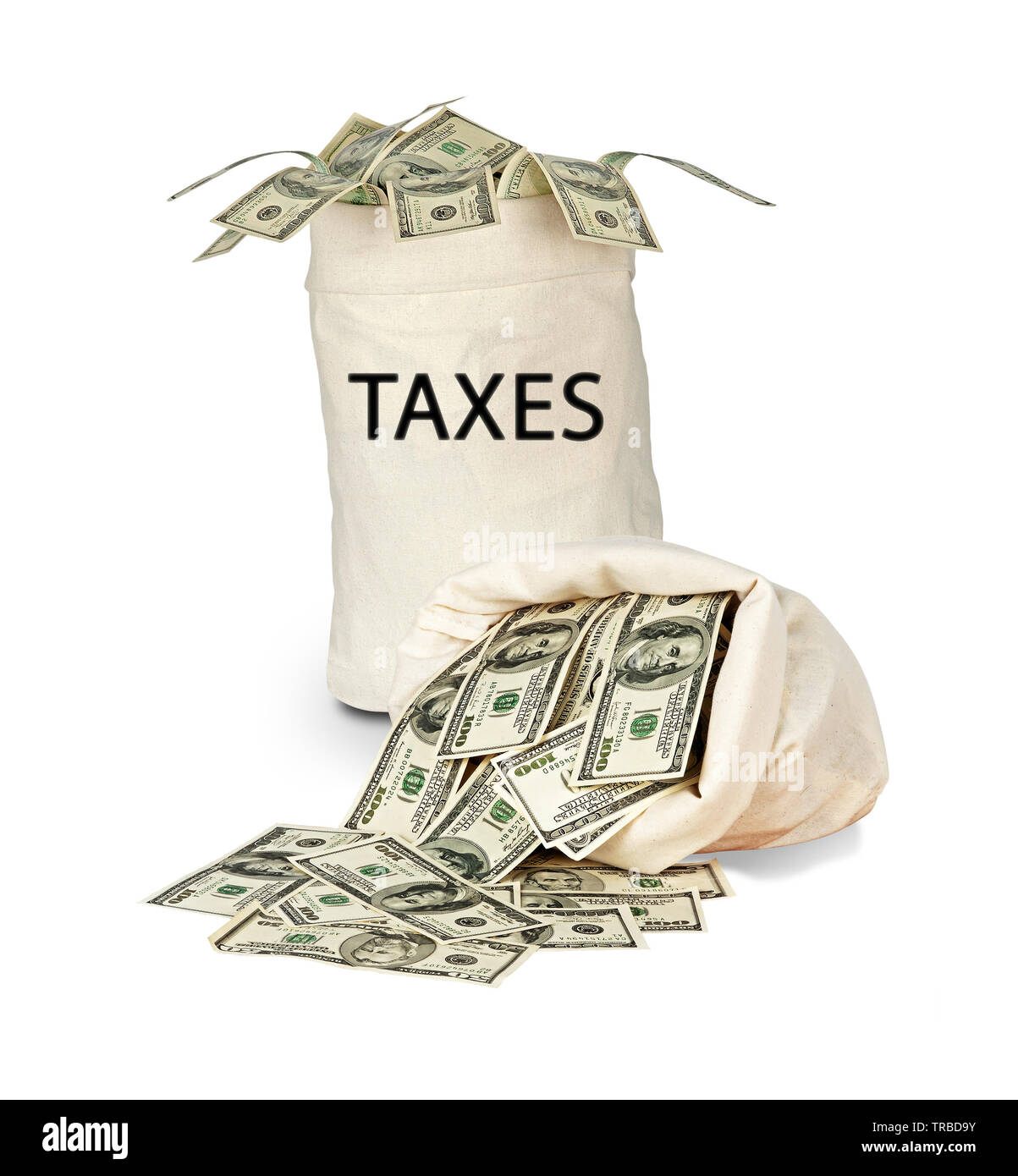 Bag with taxes Stock Photo - Alamy