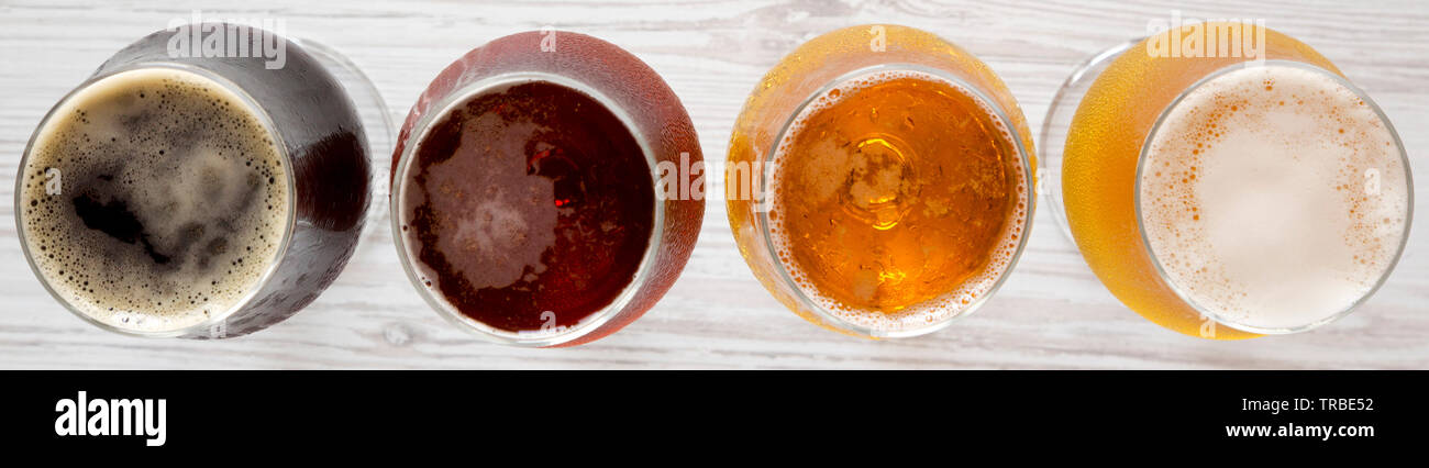 Beer flight above hi-res stock photography and images - Alamy