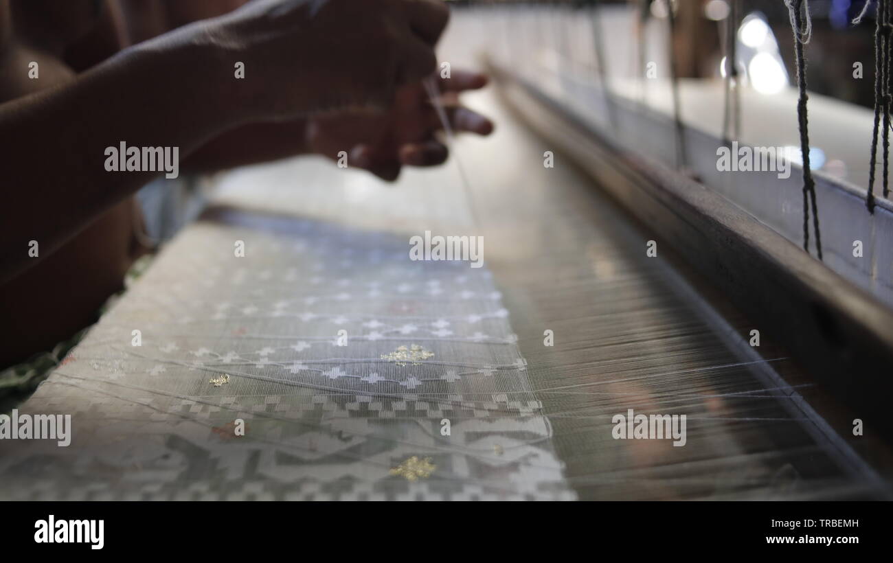 Jamdani is a fine muslin textile of Bengal, produced for centuries in ...