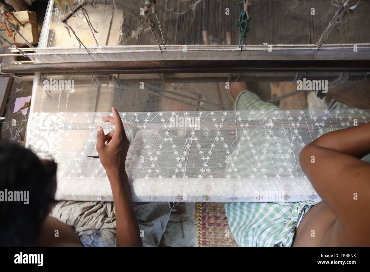 Jamdani is a fine muslin textile of Bengal, produced for centuries in ...