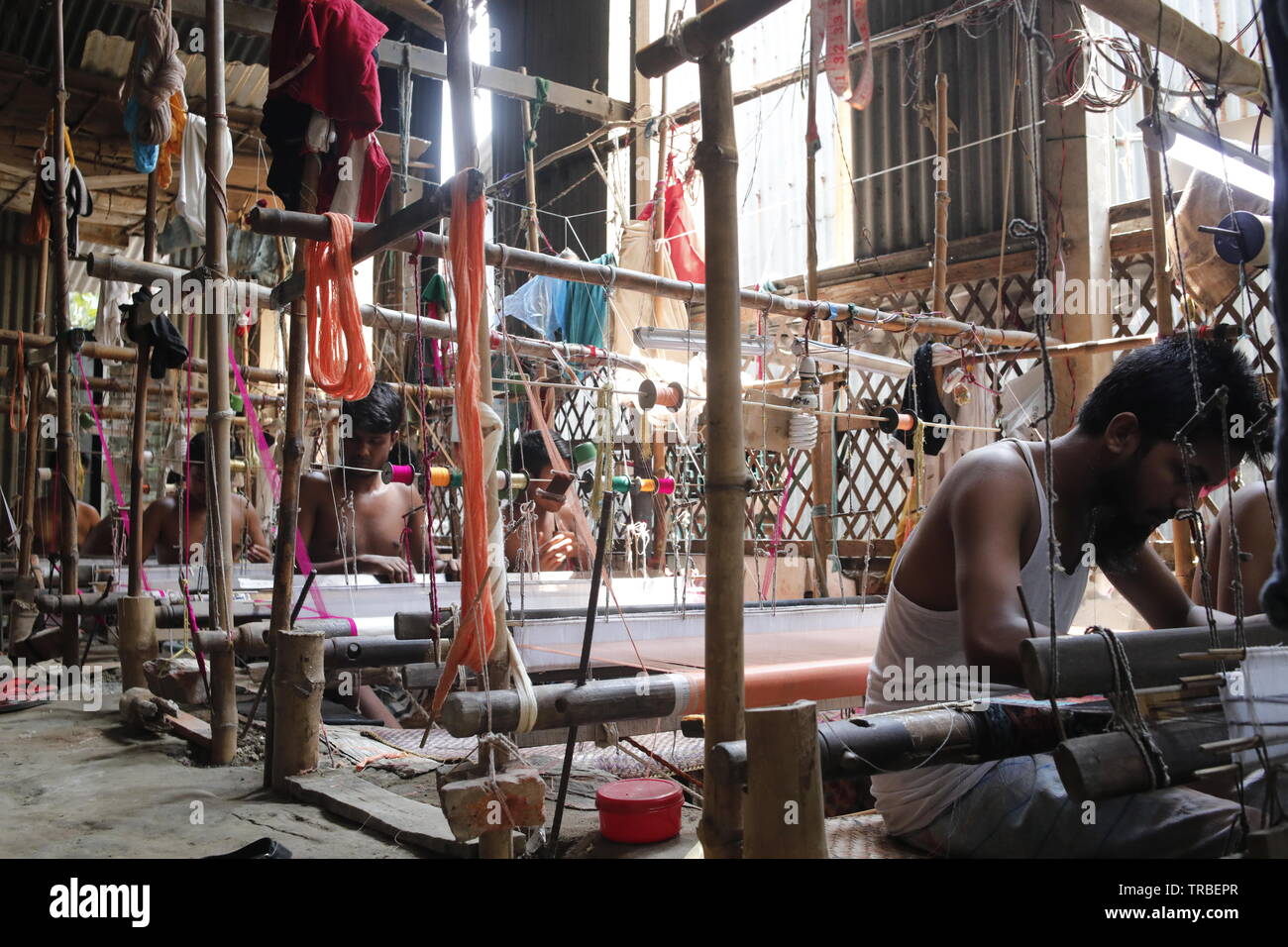 Jamdani is a fine muslin textile of Bengal, produced for centuries in ...