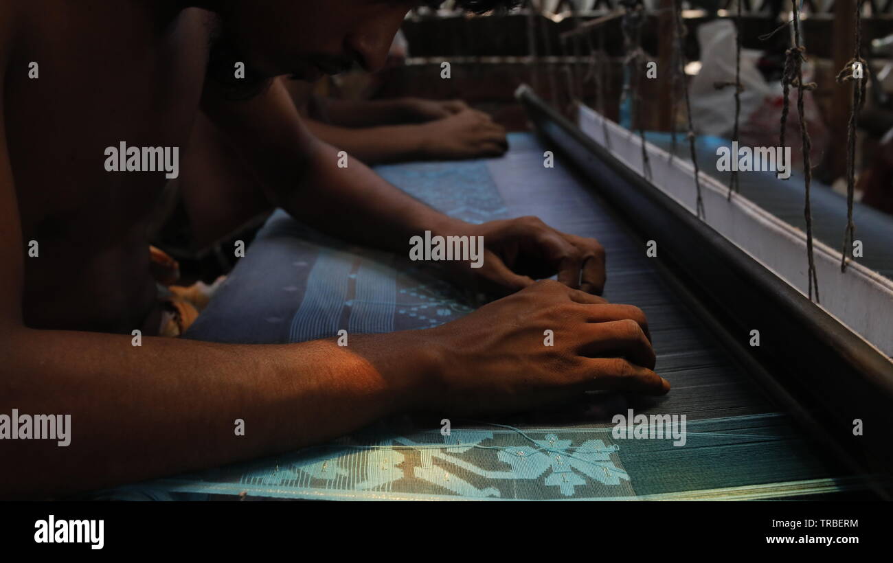 Jamdani is a fine muslin textile of Bengal, produced for centuries in ...