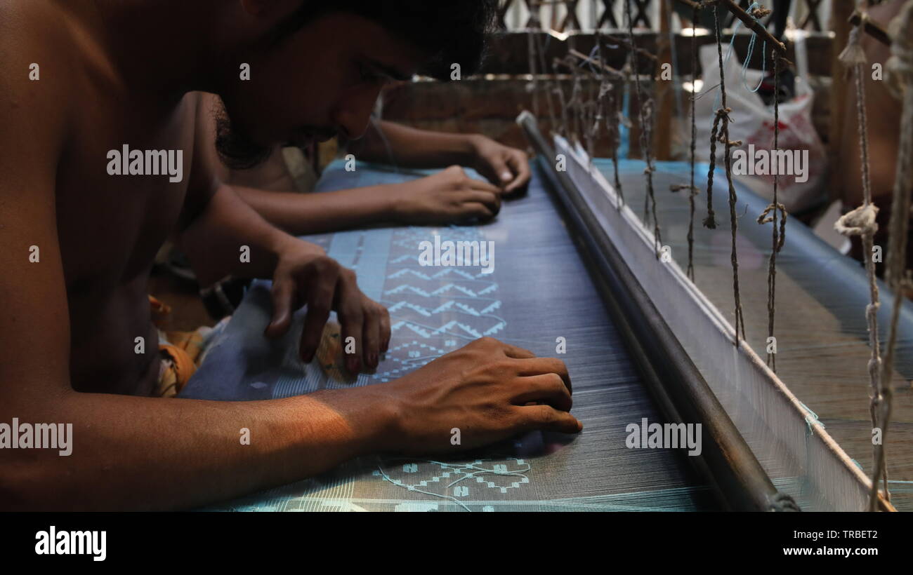 Jamdani is a fine muslin textile of Bengal, produced for centuries in ...