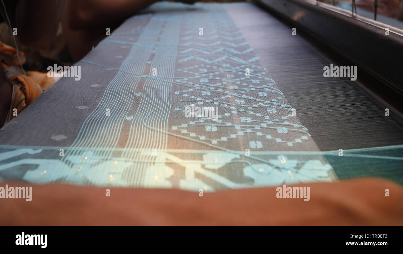 Jamdani is a fine muslin textile of Bengal, produced for centuries in ...