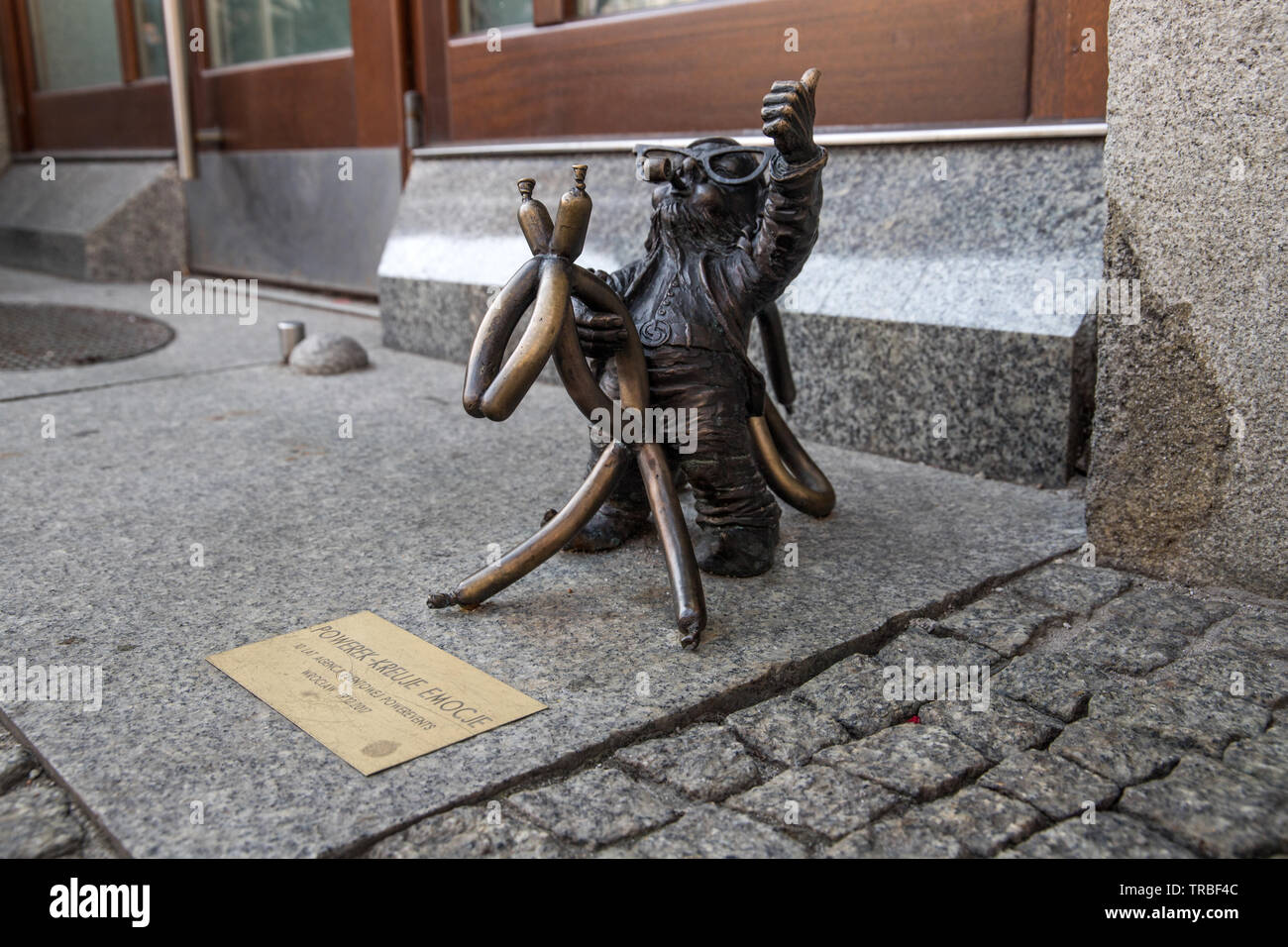 bronze dwarfs gnomes sculpture, symbol of Wroclaw city, Poland Stock ...