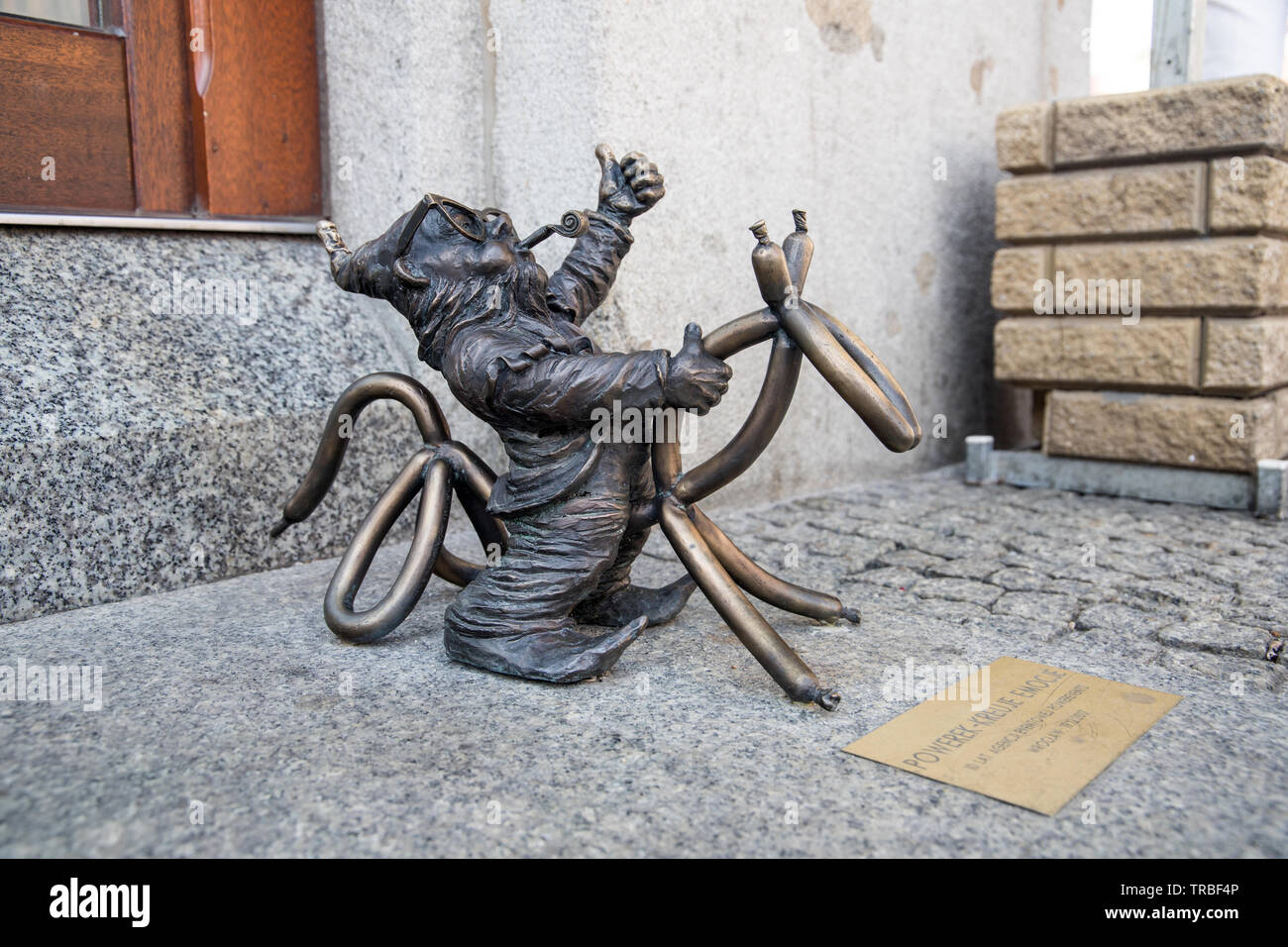 bronze dwarfs gnomes sculpture, symbol of Wroclaw city, Poland Stock ...