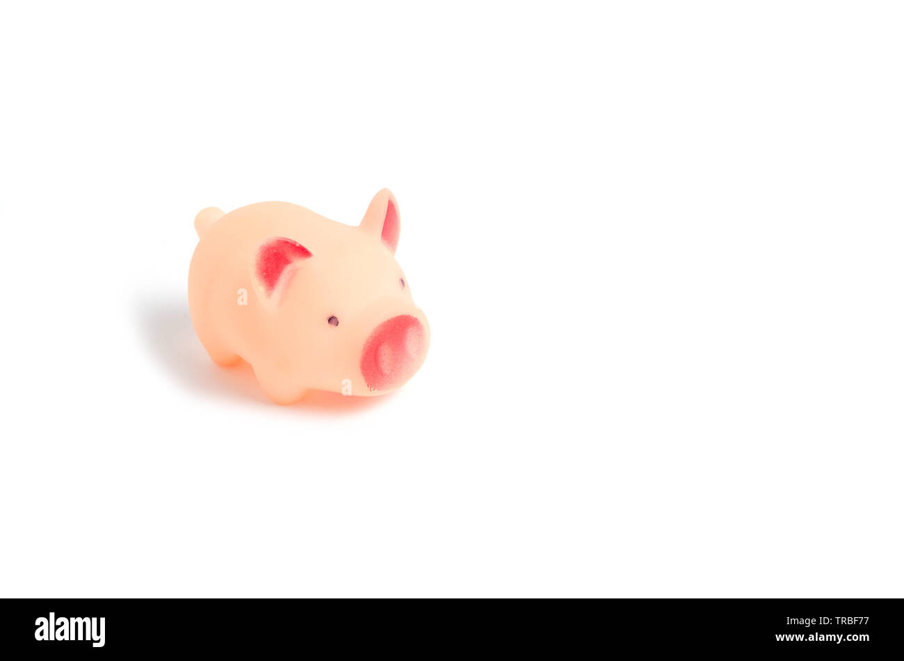 Little rubber, pink pig, toy on white background Stock Photo - Alamy
