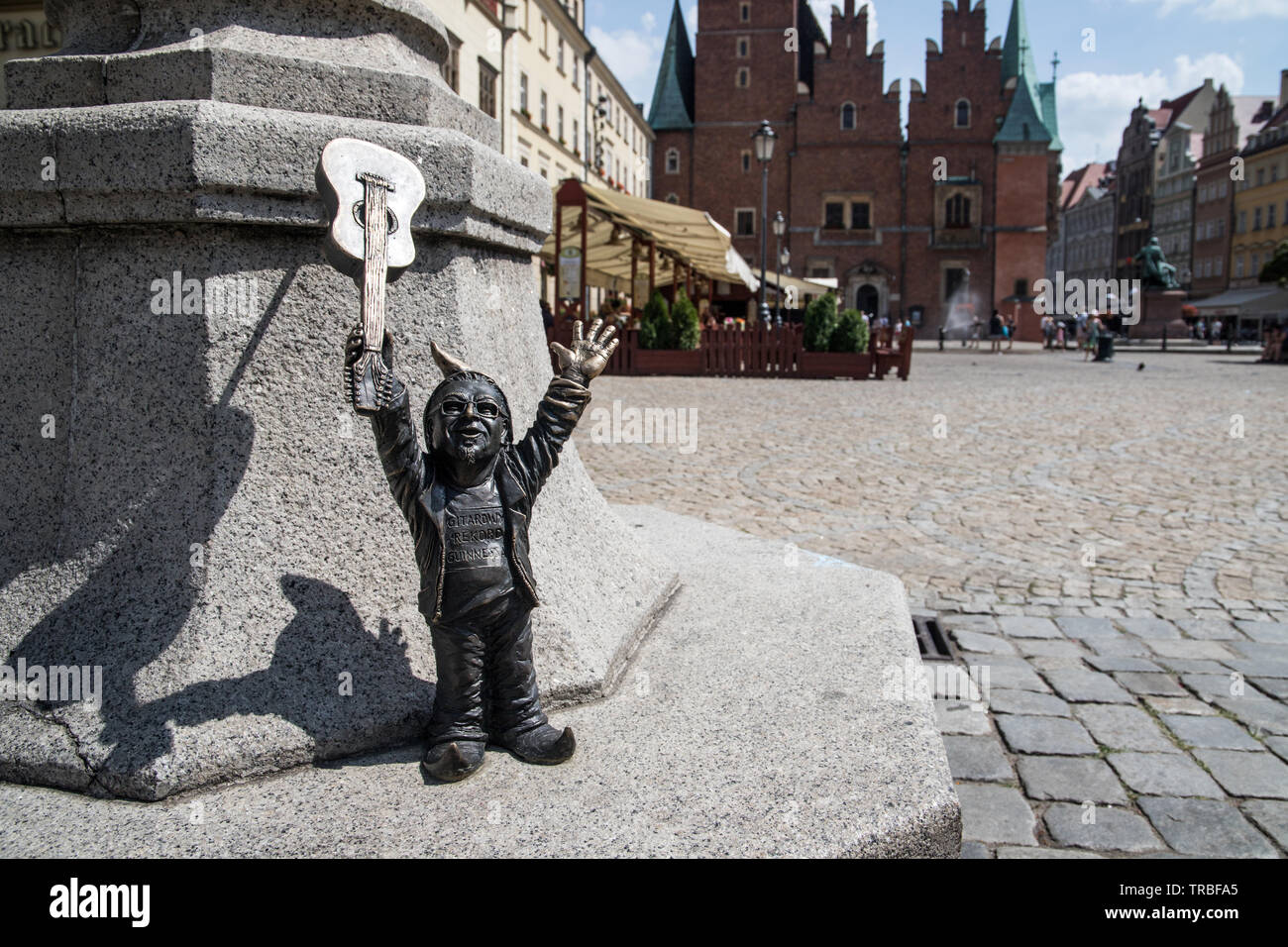 bronze dwarfs gnomes sculpture, symbol of Wroclaw city, Poland Stock ...