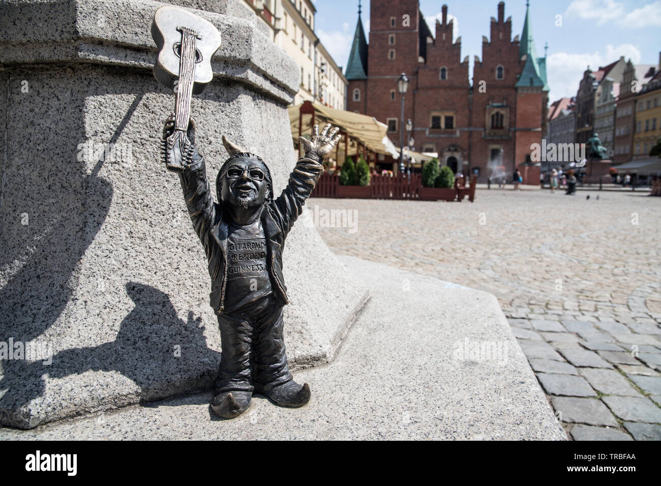 bronze dwarfs gnomes sculpture, symbol of Wroclaw city, Poland Stock ...