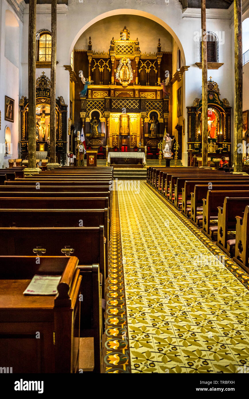 Iglesia de La Merced, old catholic church in Panama Stock Photo - Alamy