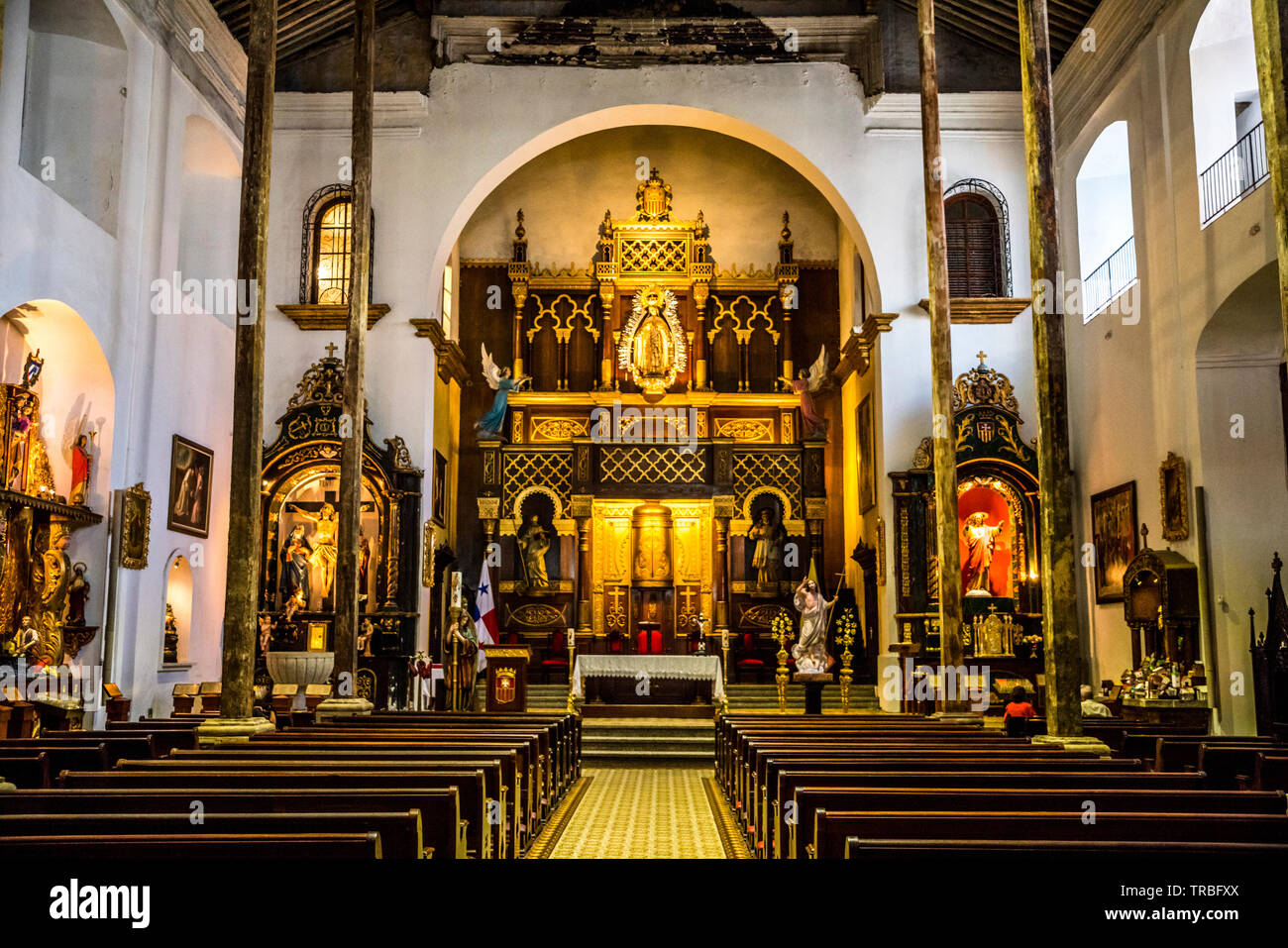 Iglesia de La Merced, old catholic church in Panama Stock Photo - Alamy