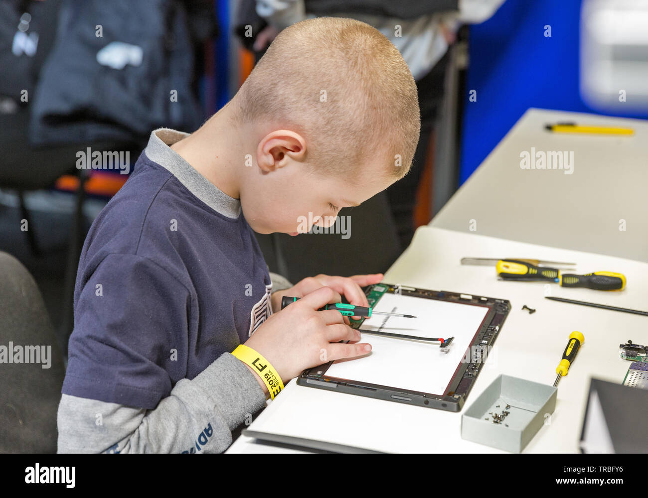 Broken tablet teenager hi-res stock photography and images - Alamy