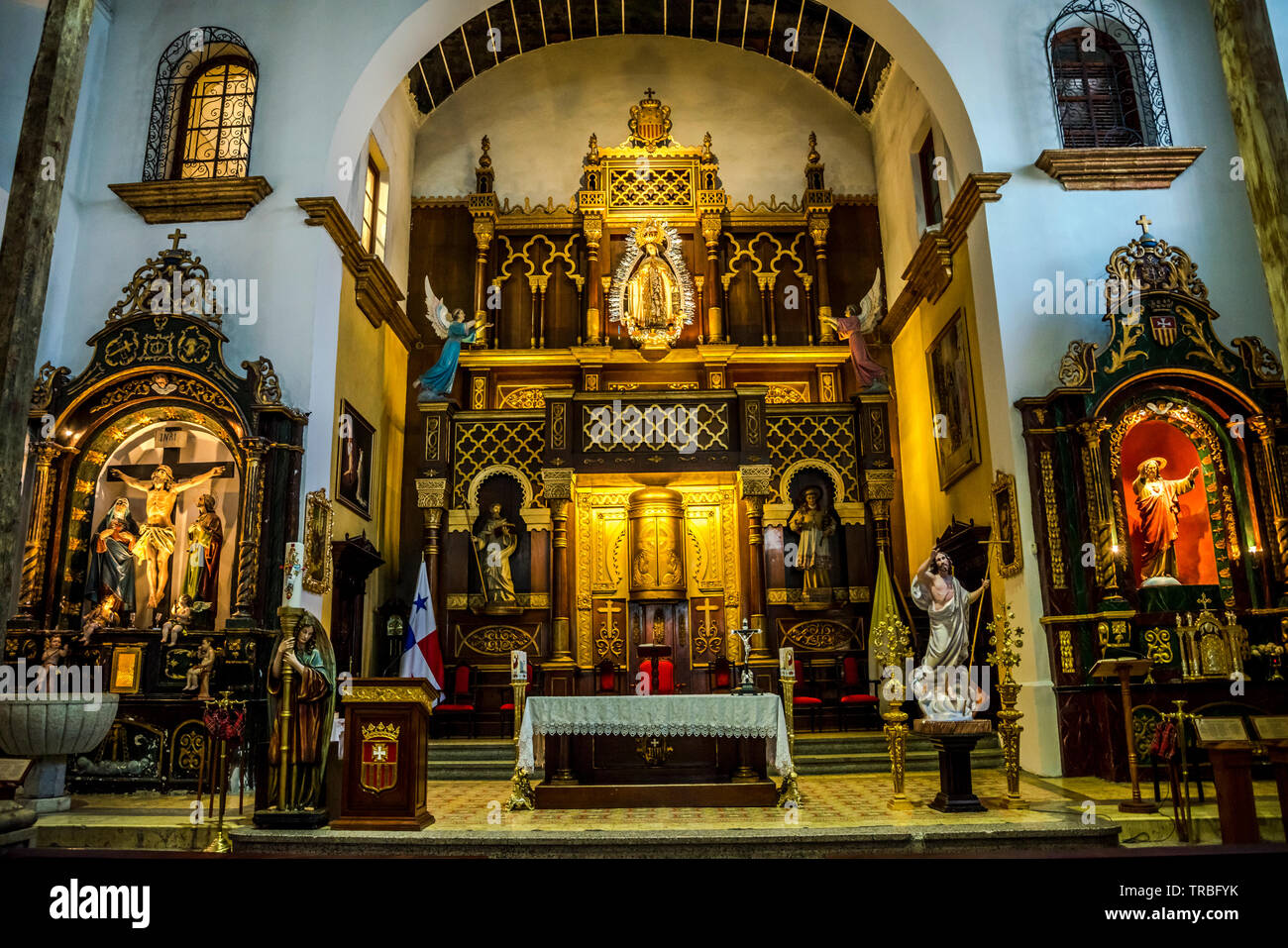 Iglesia de La Merced, old catholic church in Panama Stock Photo - Alamy