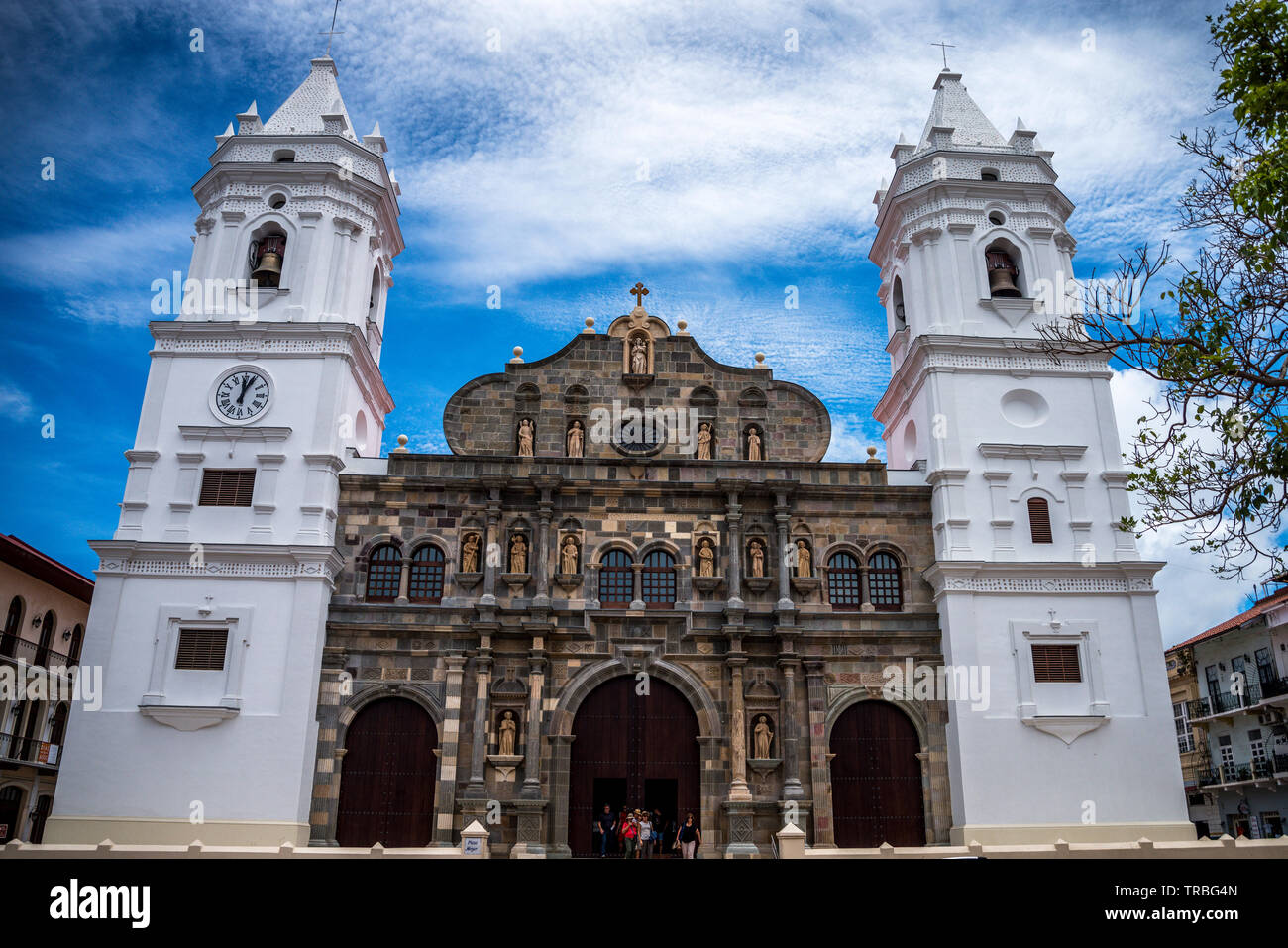 Cathedral Basilica of St. Mary Panama Metropolitan cathedral Stock ...