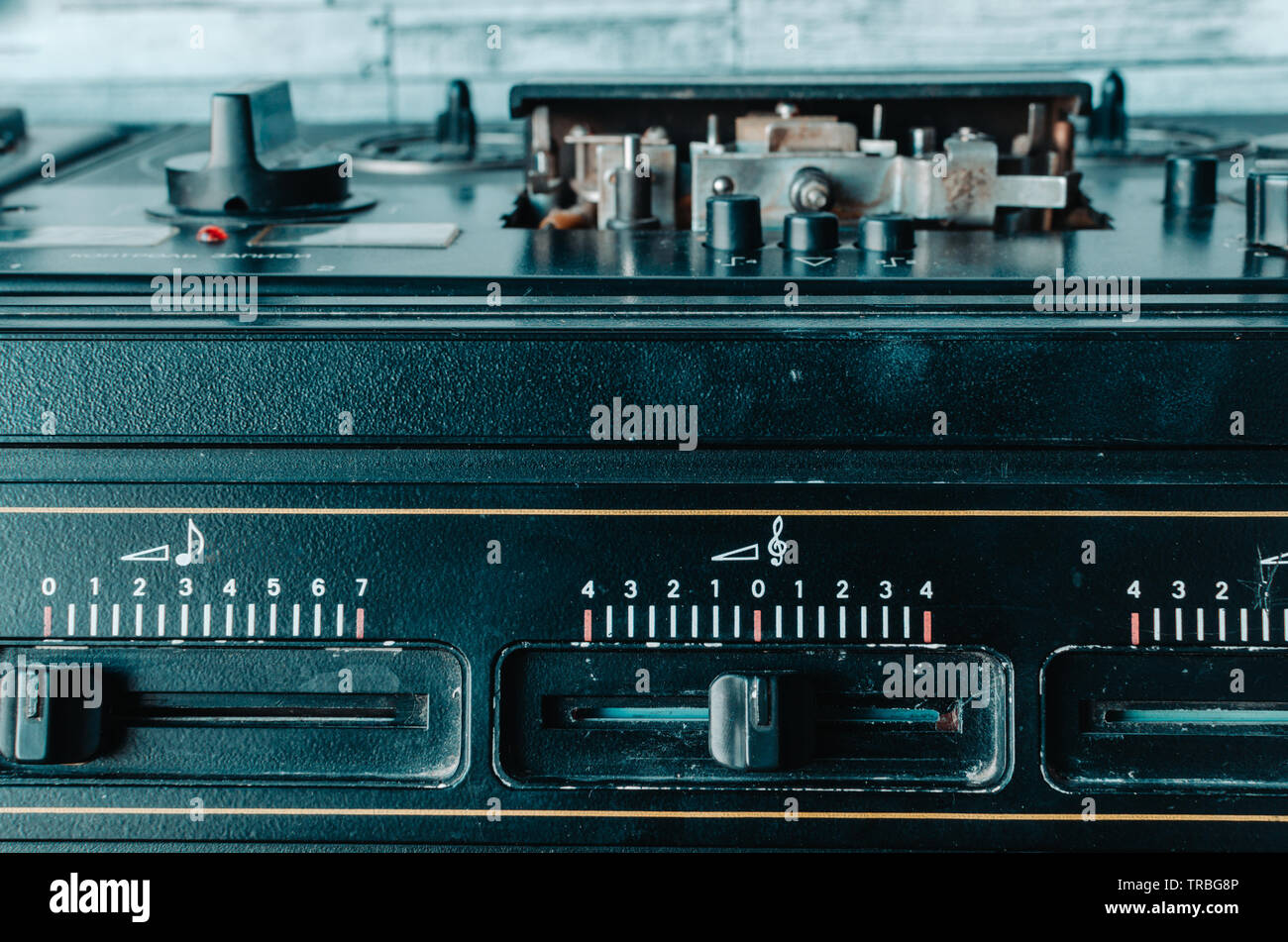 Old retro tape recorder Stock Photo - Alamy