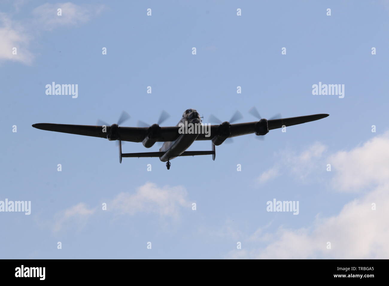 Flying Lancaster Bomber Stock Photo - Alamy