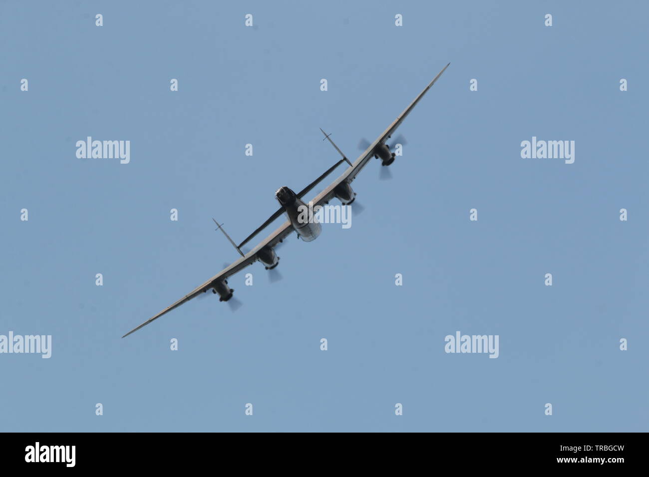 Flying Lancaster Bomber Stock Photo - Alamy