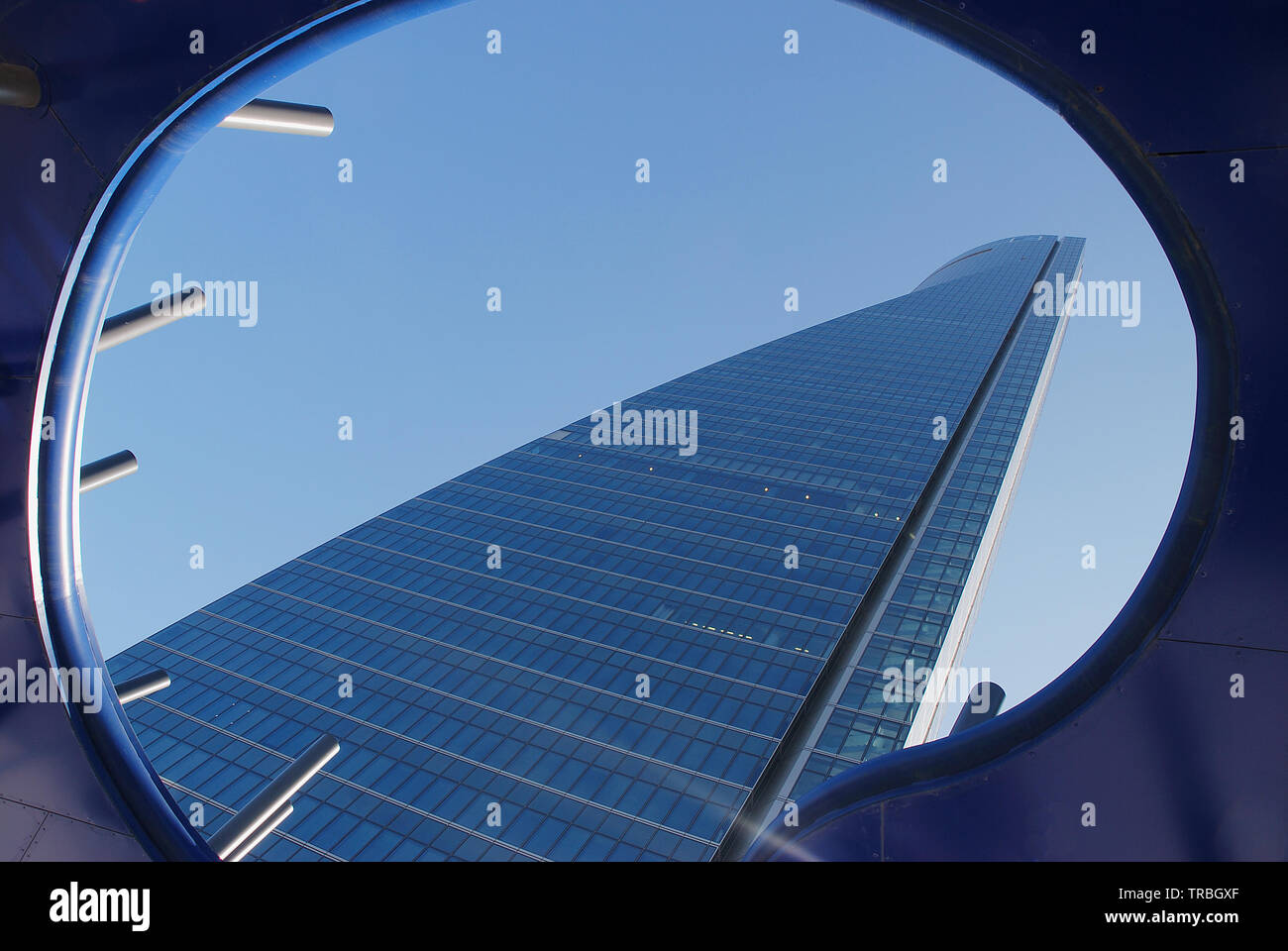 Espacio Tower, view from below. Madrid, Spain Stock Photo - Alamy