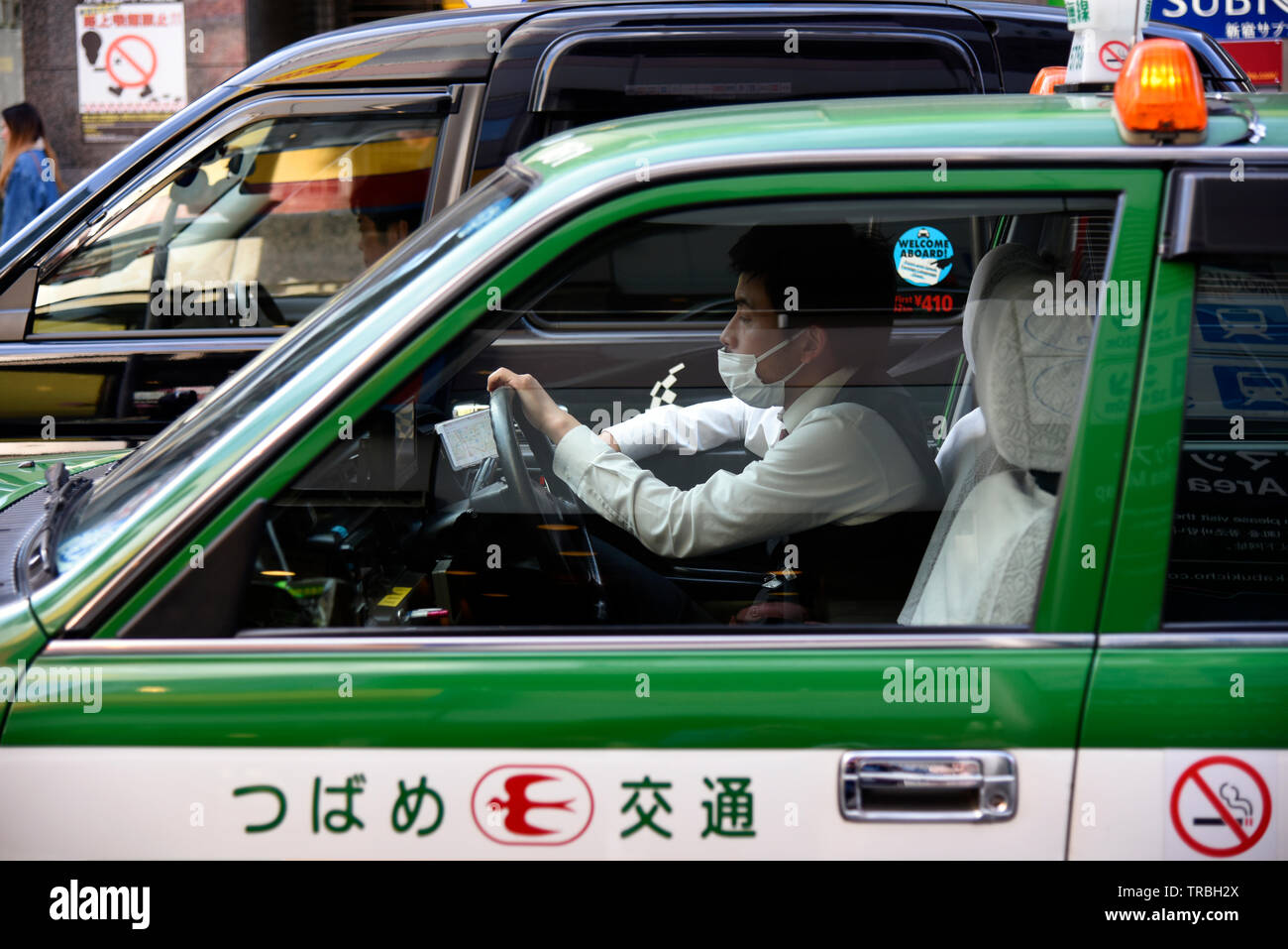 taxi driver in Shinjuku Area Tokyo Japan Stock Photo - Alamy