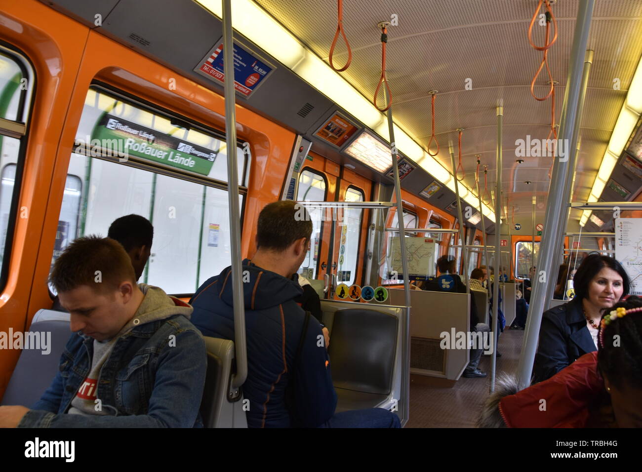 Passengers on train. Austria. 2019 Stock Photo - Alamy