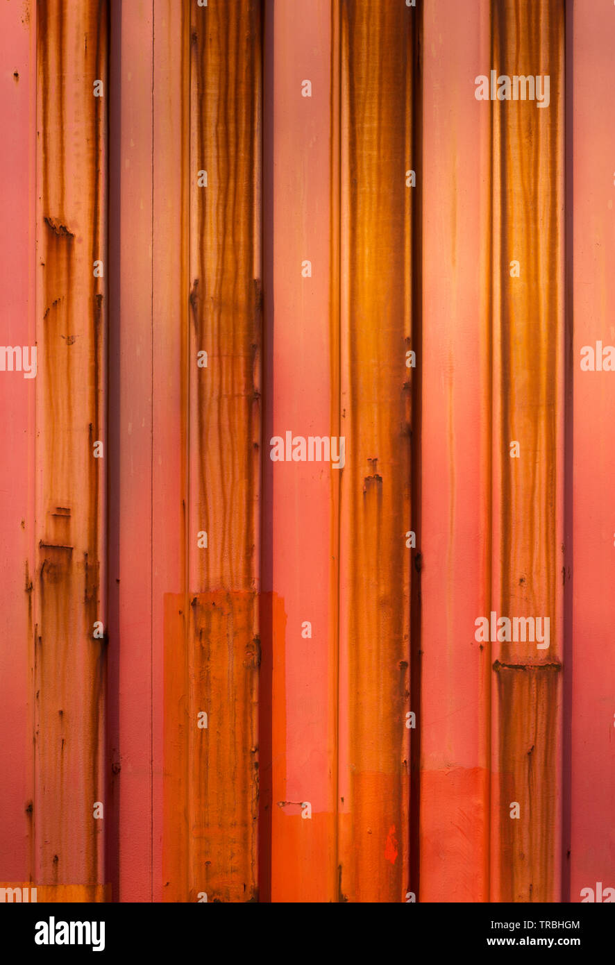 Weathered and Textural Orange Metal Stock Photo - Alamy