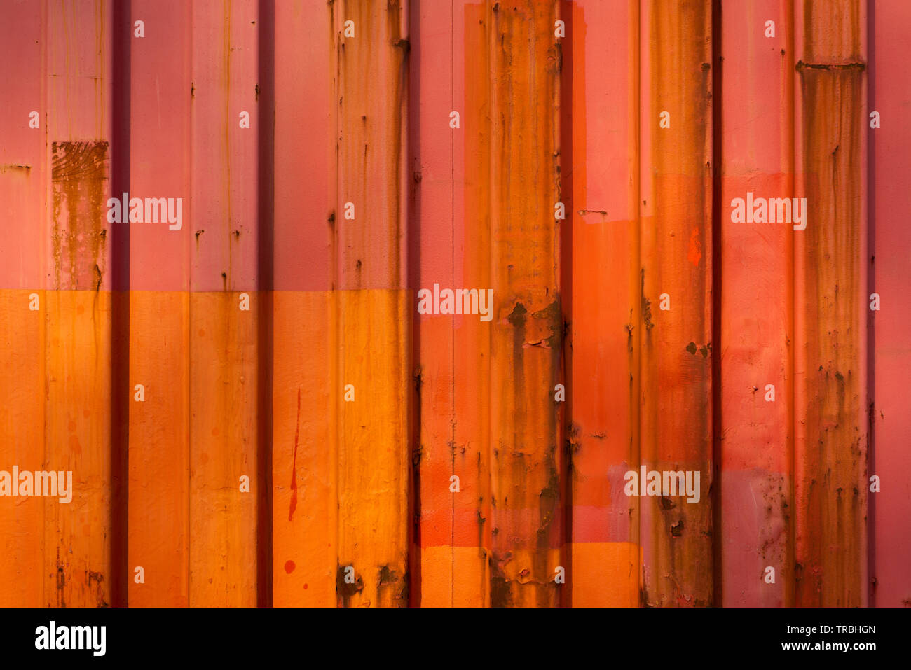 Weathered and Textural Orange Metal Stock Photo - Alamy