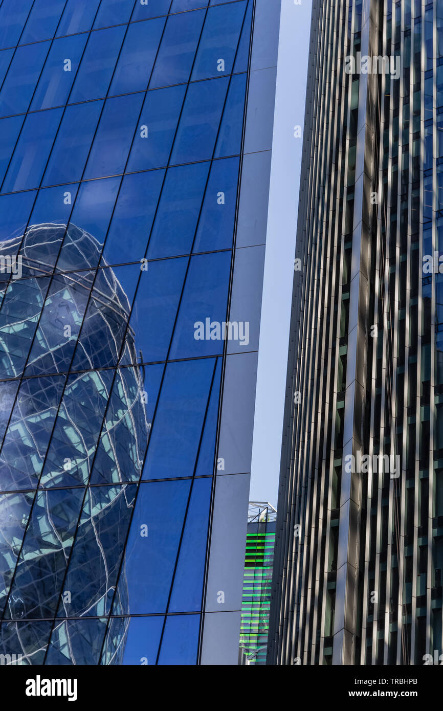 Glass facade reflection the gherkin hi-res stock photography and images ...