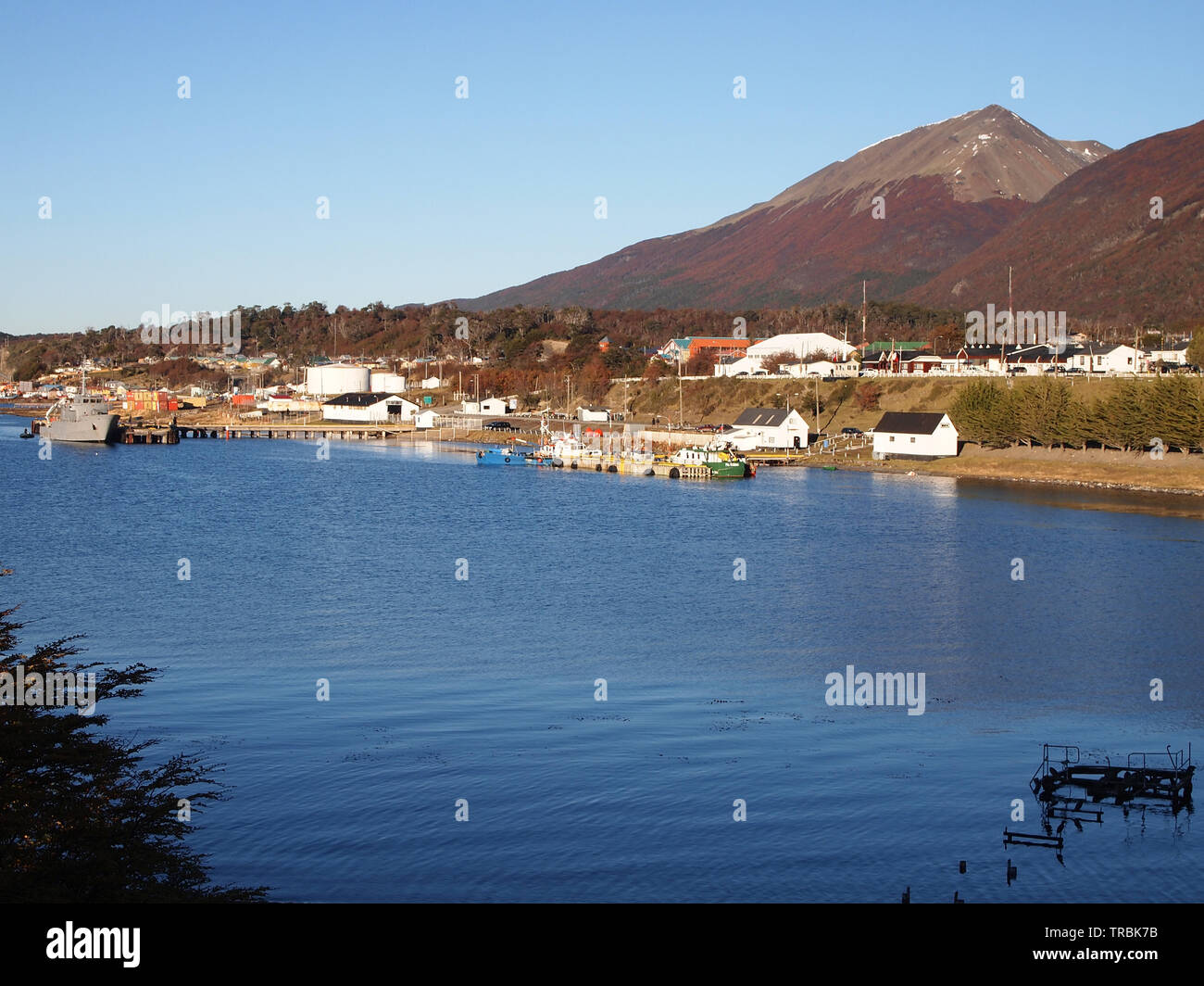 The Beagle Channel seen from Navarino island, Southern Chile. This ...