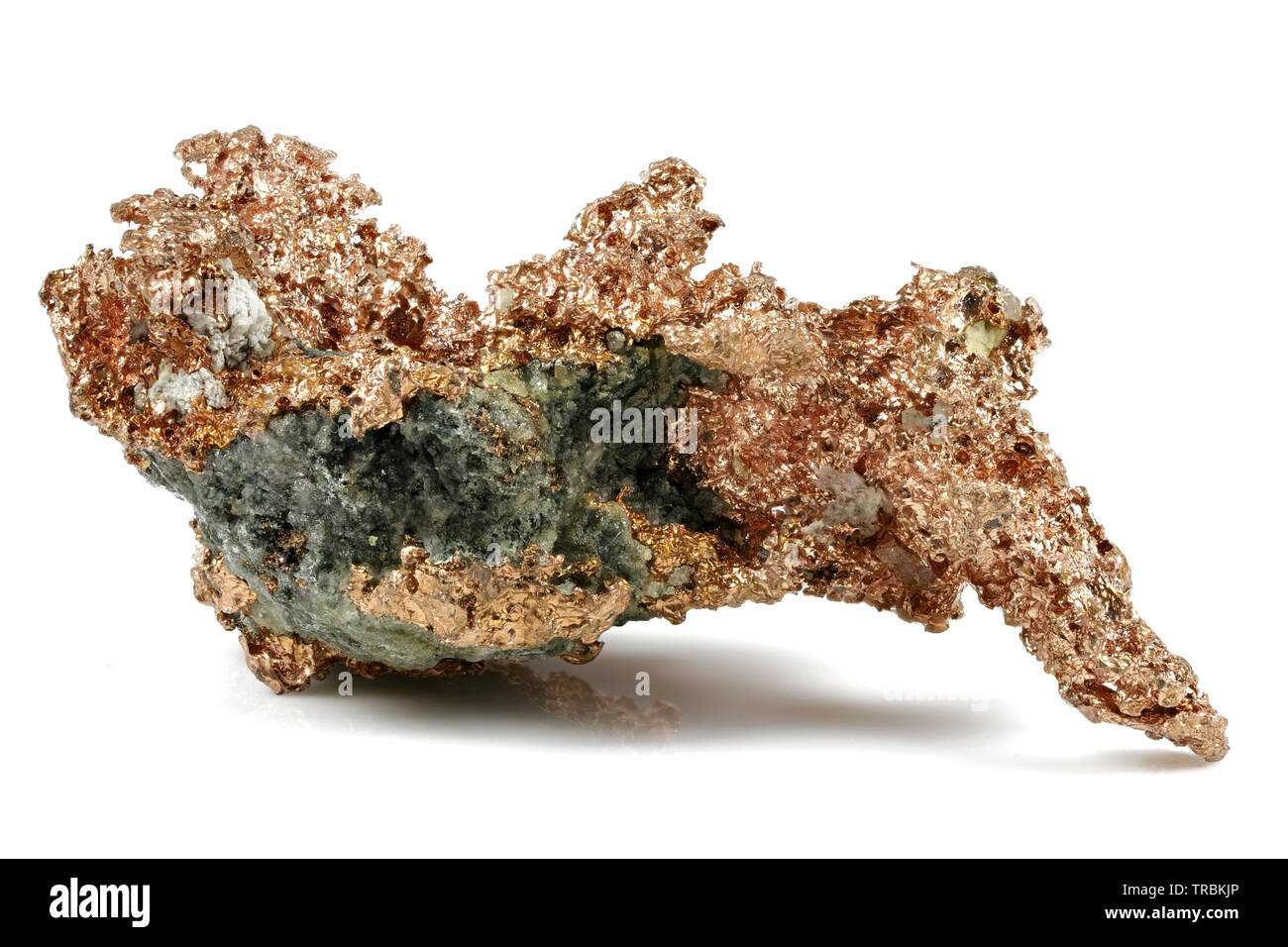native copper from the USA isolated on white background Stock Photo - Alamy