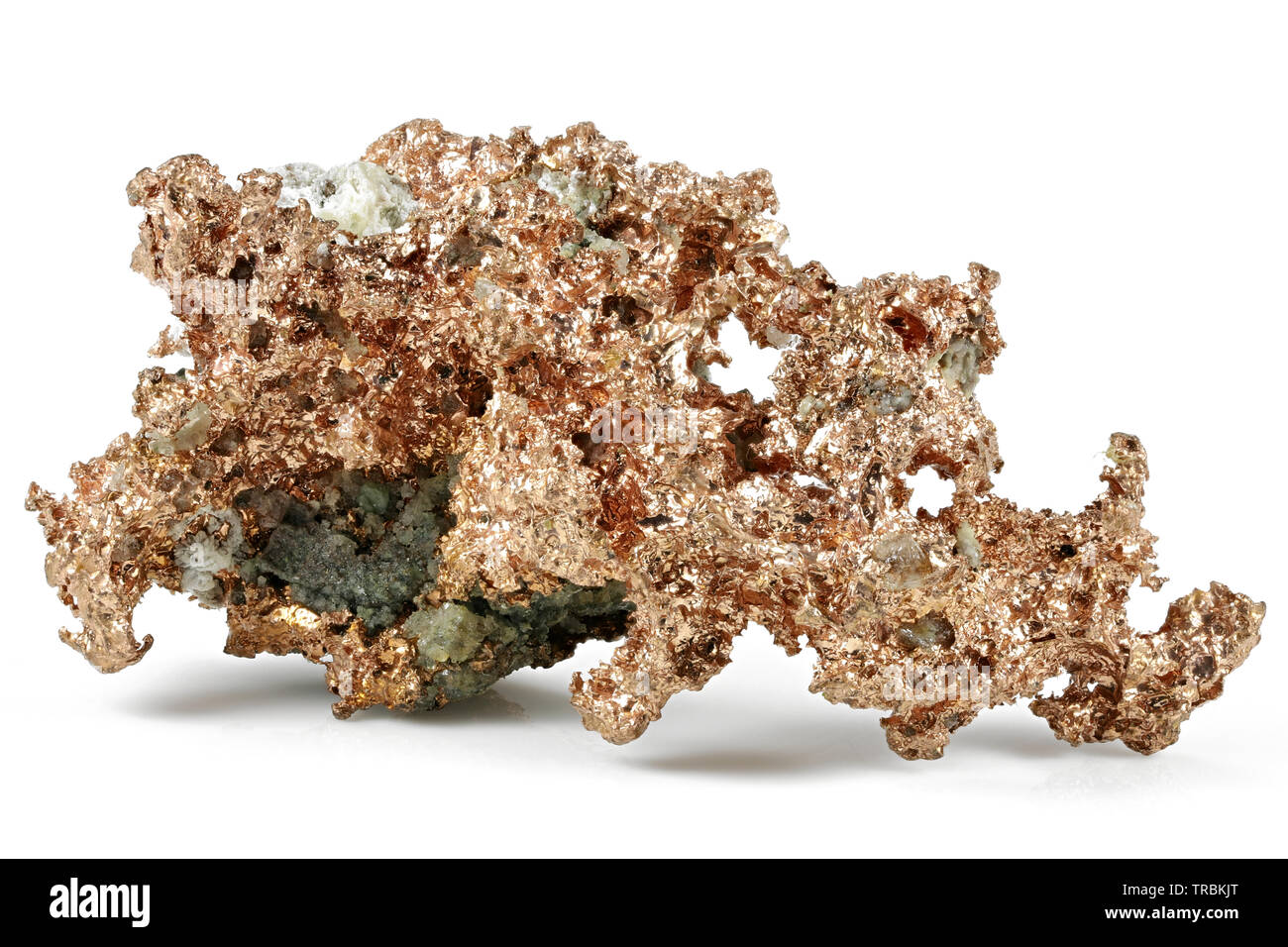 native copper from the USA isolated on white background Stock Photo - Alamy