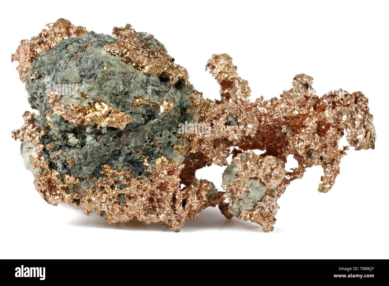 native copper from the USA isolated on white background Stock Photo - Alamy