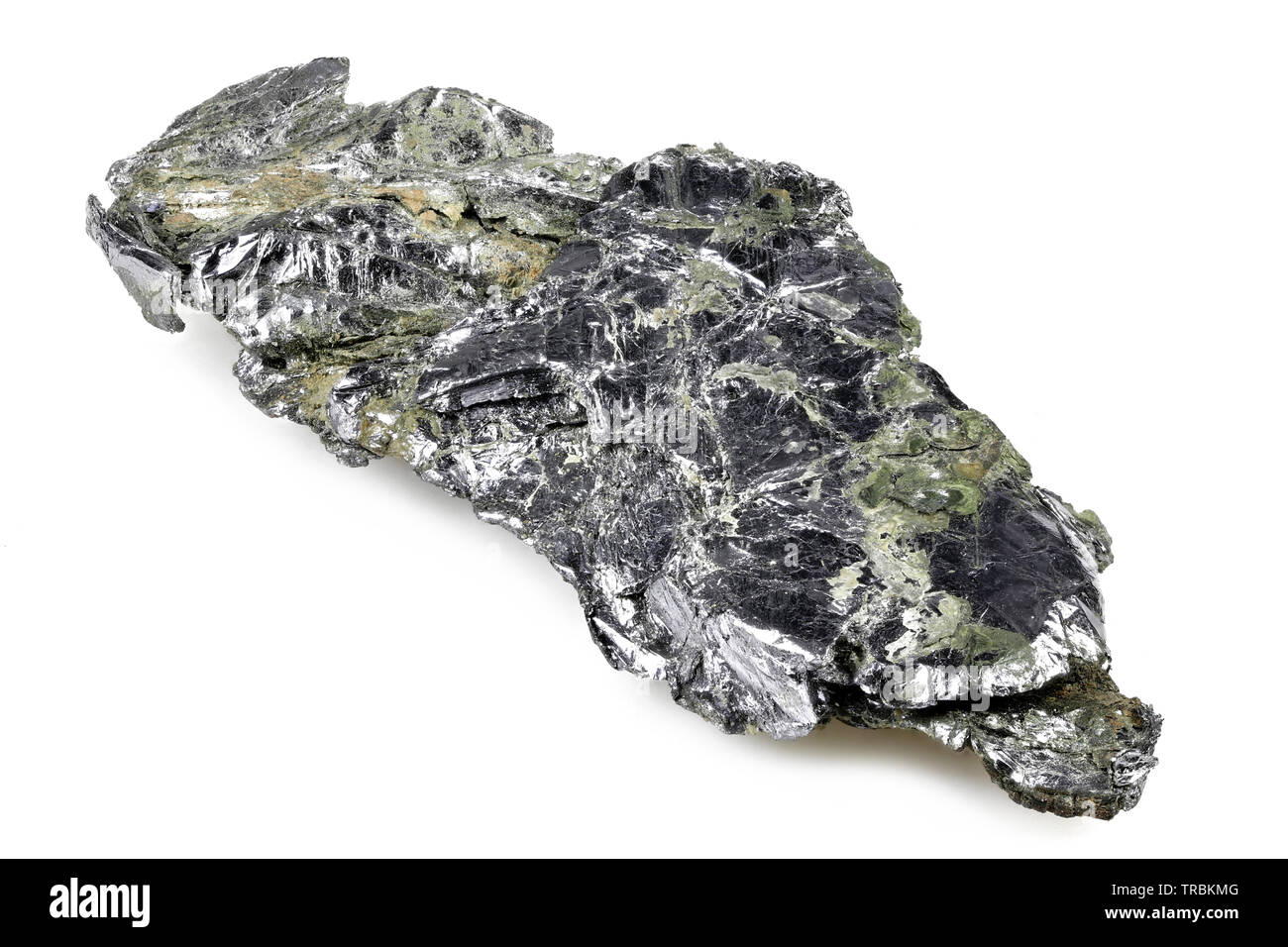 molybdenite from Desmont Mine, Wilberforce, Ontario, Canada isolated on ...