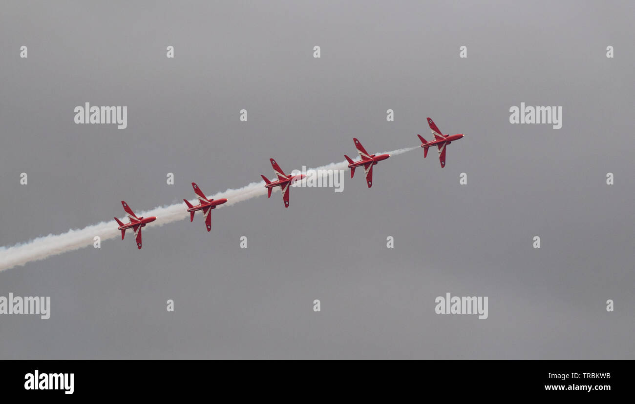Red Arrows Display team Stock Photo - Alamy