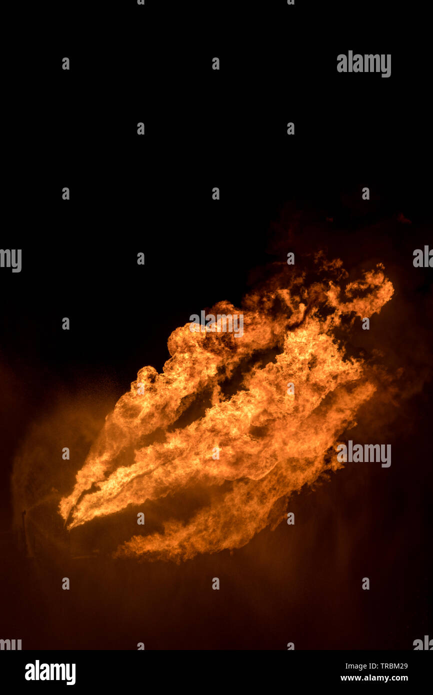Well testing operation (flaring) of an oil and gas drilling rig ...