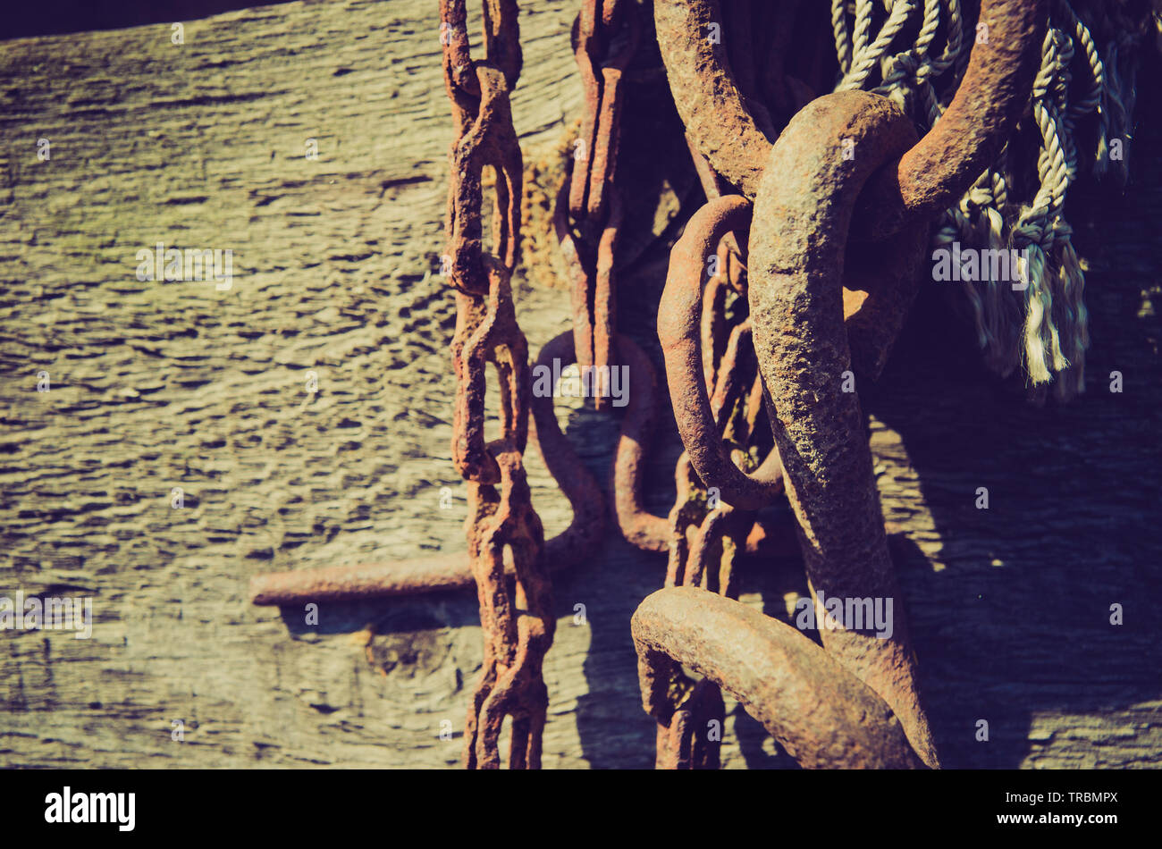 Metal board with chains hi-res stock photography and images - Alamy